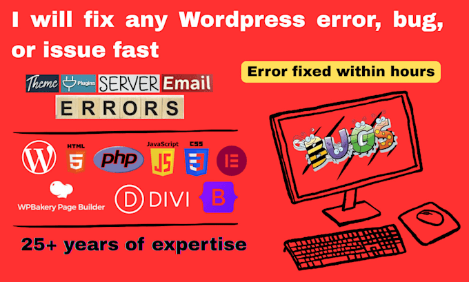 Fix any wordpress error, bug, or issue fast by Navya_r1 | Fiverr