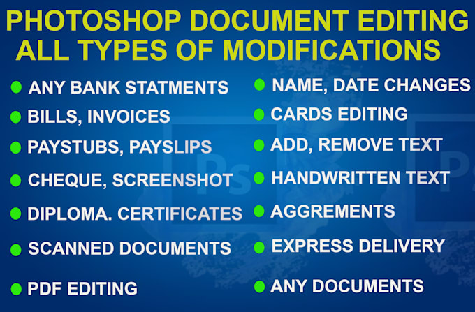Do professional photoshop and document editing fast services by ...