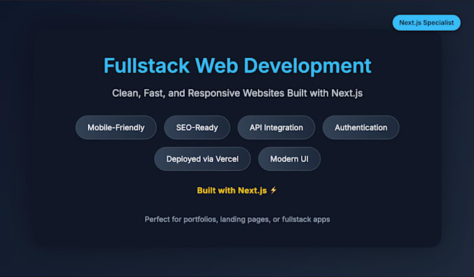Build your fullstack nextjs site by Thatkev | Fiverr