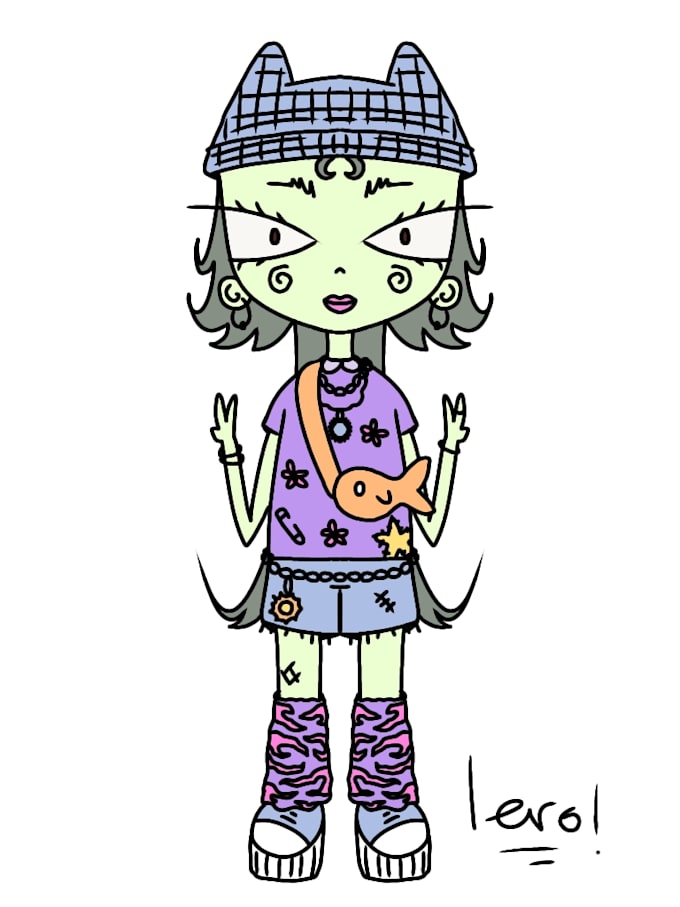 Draw a custom cartoon character by Leirezabaleta | Fiverr