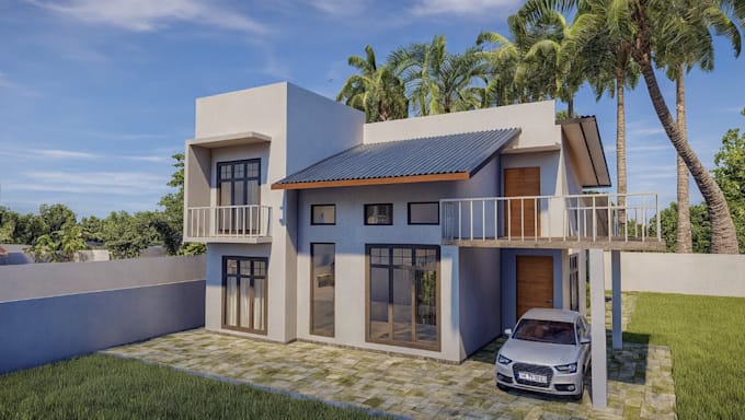 Modernize 3d modern home design,villa visualization,8k photorealistic ...