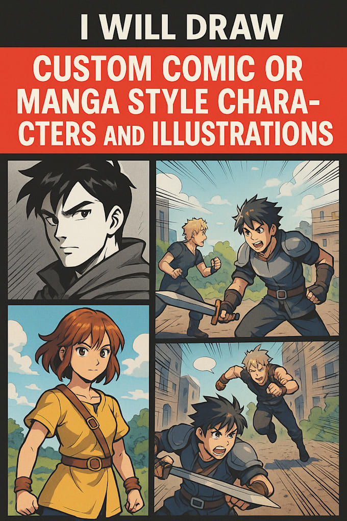 Draw custom comic or manga style characters and illustrations by ...