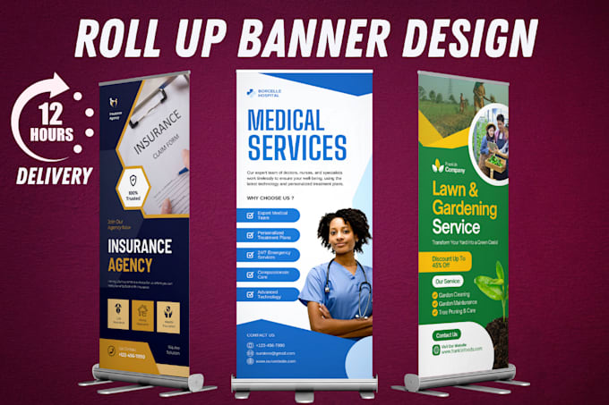 Do roll up banner design, retractable banner, trade show banner, pull up banner by Riley_hub ...