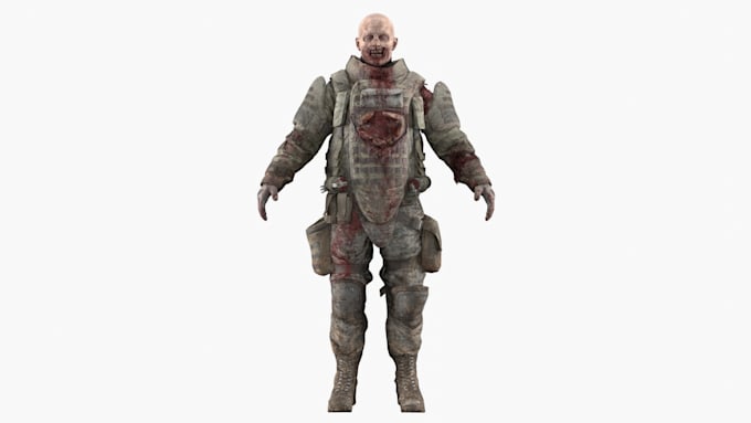 Model rig 3d character model, 3d creature, zombie texture, ue5 control ...