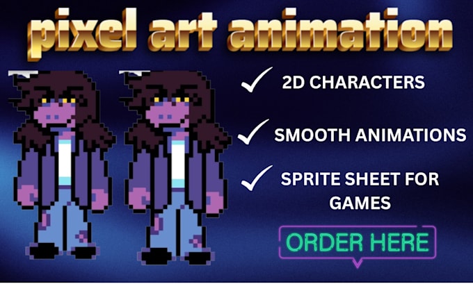 Crear arte de píxel para juegos, animaciones, sprites, hojas de sprite ...