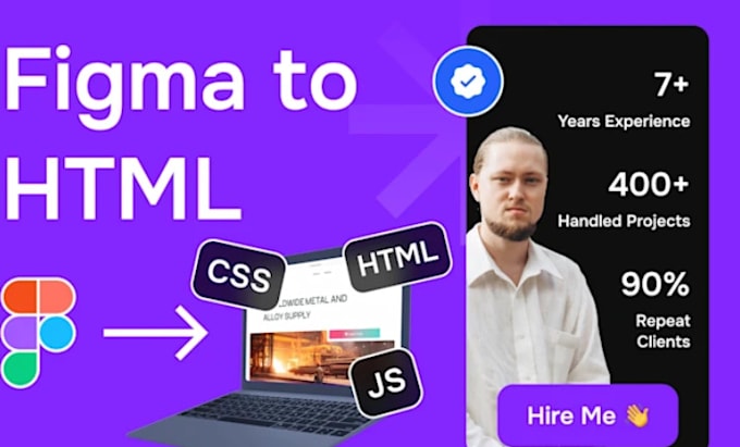 Do front end development, convert figma to html css or react, react js by Naseeb_expert1 | Fiverr