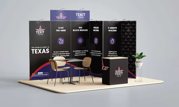 Design trade show booth and backdrop by Laiba_umarr | Fiverr
