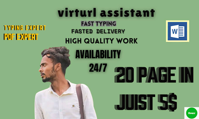 Typing data entry assistant by Ratan_chandra | Fiverr