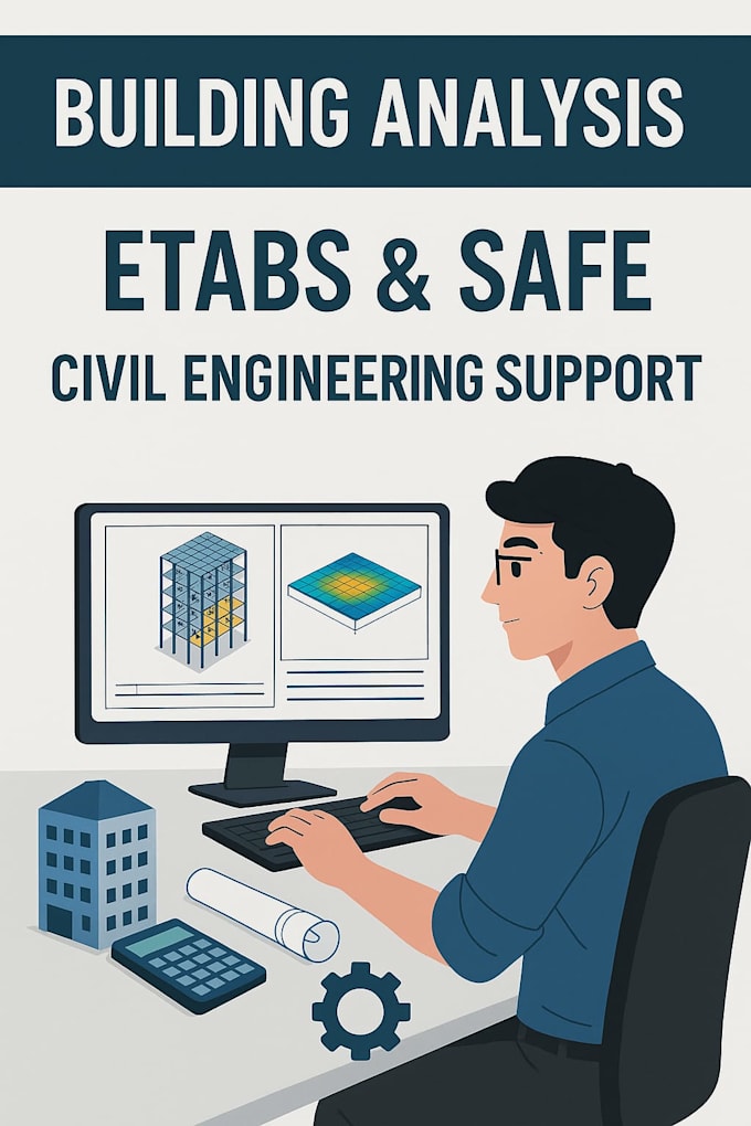 Do building analysis on etabs, safe, and civil engineering work by Wasam9x | Fiverr