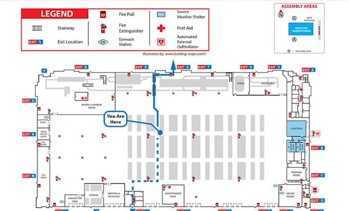 Create fire safety floor plan evacuation routes and sprinkler map by ...