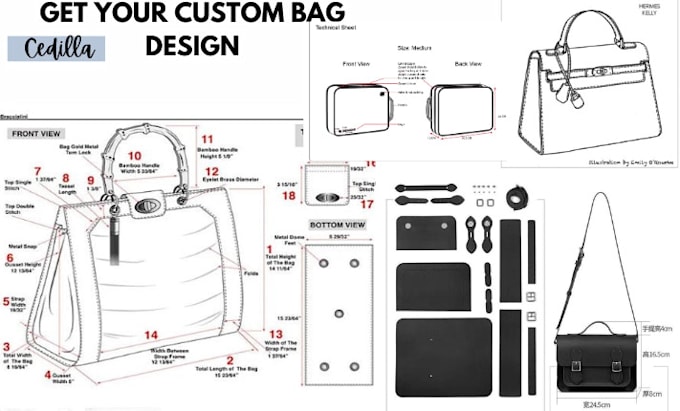 Create bag design, bag tech pack of handbag duffle bag backpack tote ...