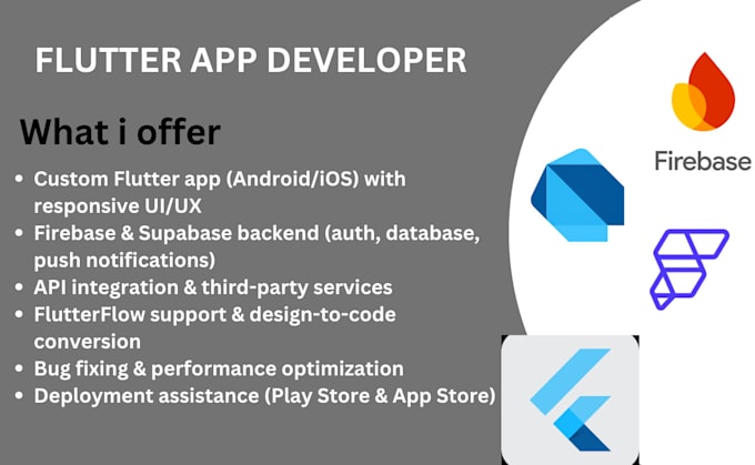 Flutter App Android Ios Firebase Supabase Ui Ux Dart Api Bug Fix