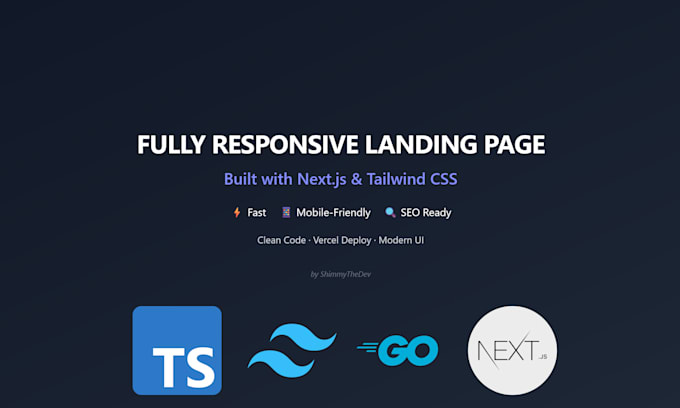 Build a modern, responsive landing page with tailwind and next js by Digitasoftware | Fiverr