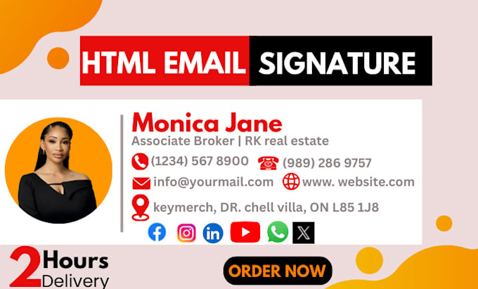 Craft a clickable html email signature for your brand by Markben29 | Fiverr