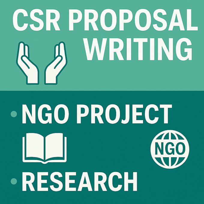 Write csr proposals or do ngo project research by Mrityunjayma712 | Fiverr