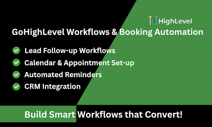 Setup gohighlevel workflows and appointment system by Dorcas_maiy | Fiverr
