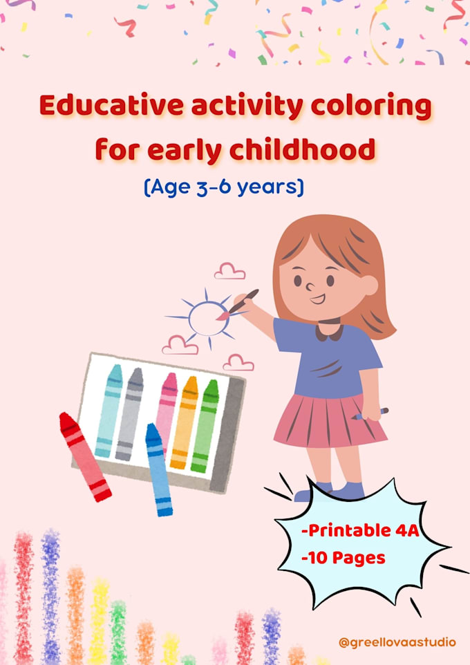 Design fun and educational worksheet for kids by Graceellenjk | Fiverr