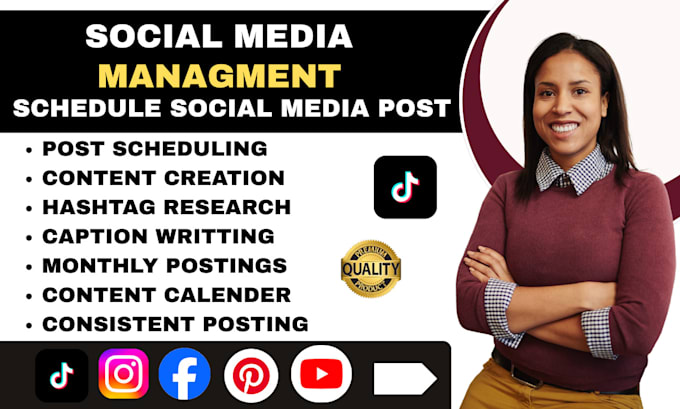 Create and schedule post social media post daily monthly buffer and ...