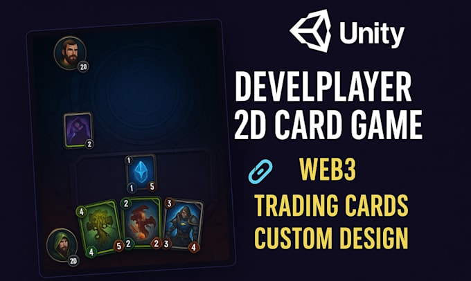Develop multiplayer 2d card game 2d unity game card game web3 trading card game by Gamethrone1 ...