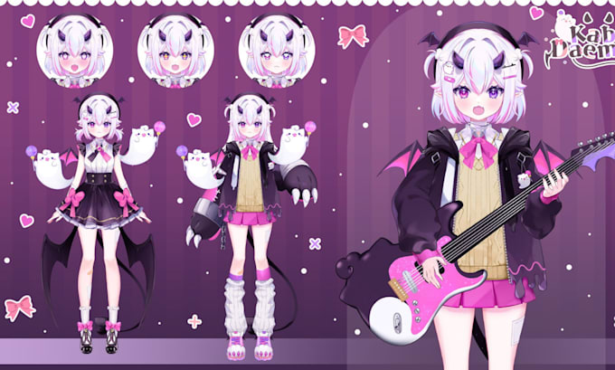 Design and rig live2d vtuber model, 2d vtuber rigging, anime vtuber ...