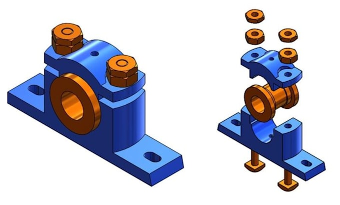Create 3d models and 2d drawings in fusion 360, solidworks, or inventor ...