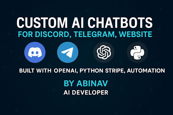 Make a smart discord or telegram bot using ai and api integration by ...