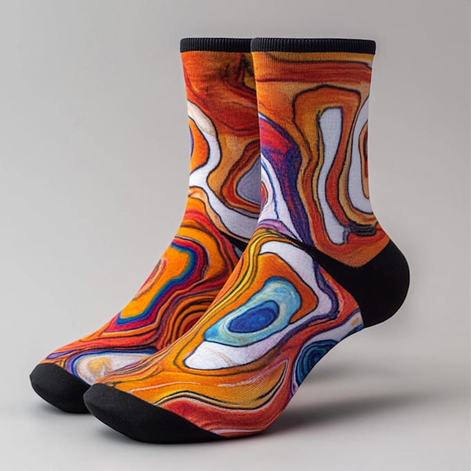 Create custom and unique socks design art for you by Kylojefferson | Fiverr