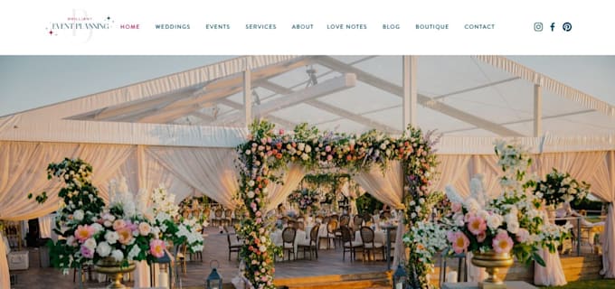Design, redesign event planning website wedding planning, party planning by Elara_1 | Fiverr