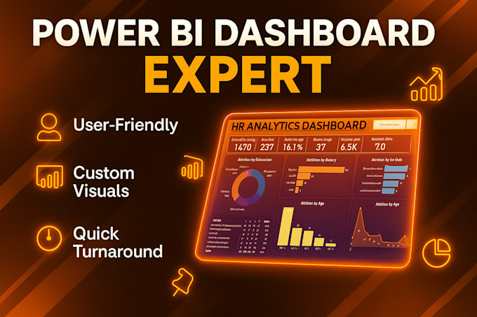 Design custom power bi dashboards and data visualizations by Sawan ...