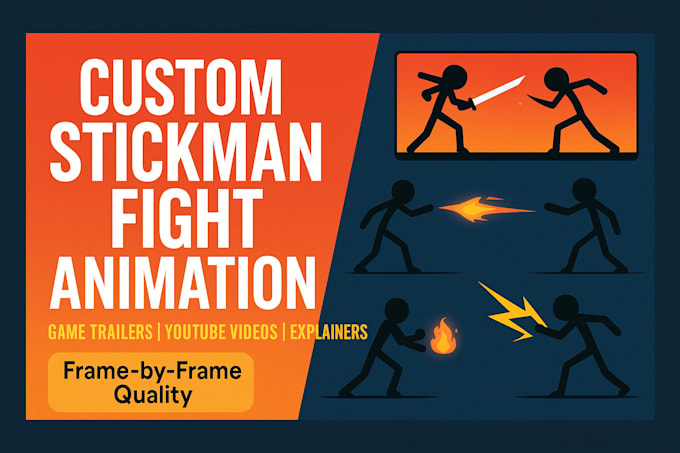 Create stickman animations for youtube fight scene game teasers ...