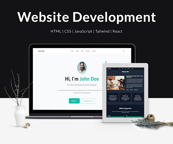 Develop frontend website using html, css, js and reactjs by Zahidhasanrana | Fiverr