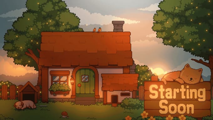 Animated pixel art background looped by Cg_alexander | Fiverr