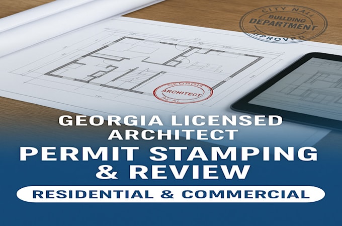 Review and stamp architectural drawing georgia stamp for city permit ...