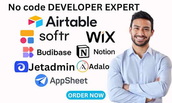 Be airtable softr wix notion budibase glide jetadmin monday com adalo expert by Funmike001 | Fiverr