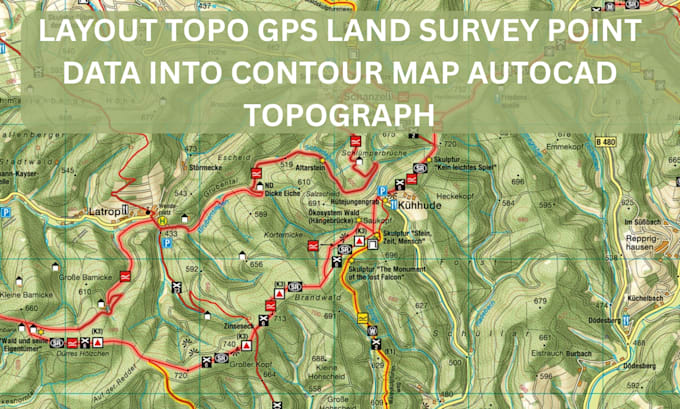 Layout topo gps land survey point data into contour map autocad topograph by Arch_carter | Fiverr