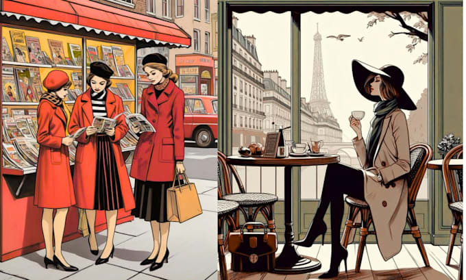 Draw vintage retro comic art comic book retro page illustration vintage ...