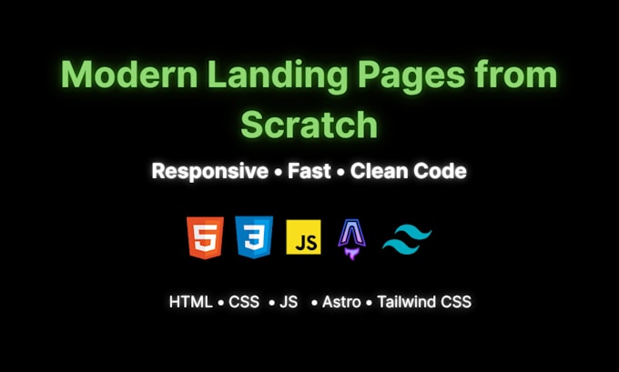 Build a fast responsive landing page with tailwind css and astrojs by Frontendbyale | Fiverr