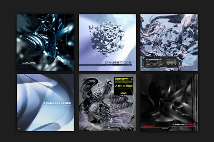 Design a 3d abstract album cover for edm, trance, synthrock by ...
