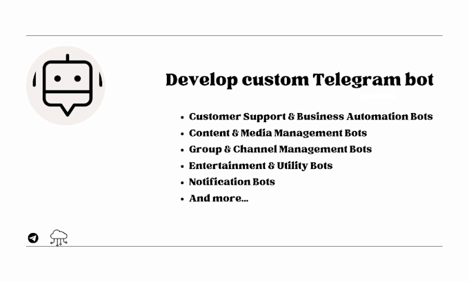 Create your innovative telegram bot by Alwa6heq | Fiverr