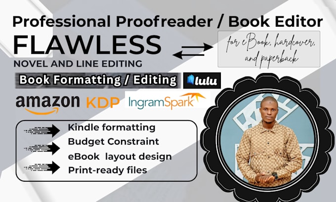 Be your professional book proofreader, book formatter, novel, and line ...
