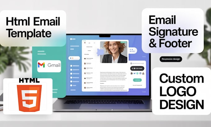 Create html email template, email signature, mail footer, logo design ...