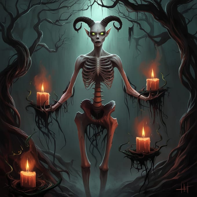 Made a fantasy horror character art and illustration by Rickdrew | Fiverr