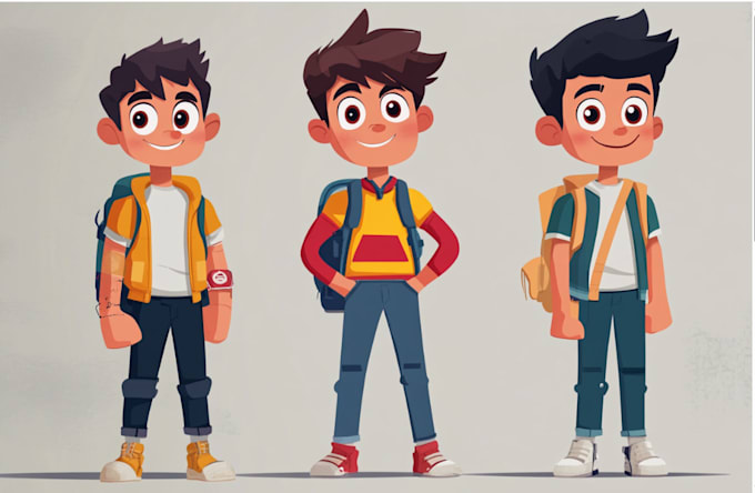 Design cute vector cartoon characters for you by Dalierinsloo | Fiverr