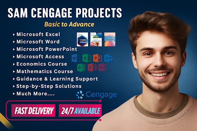 Do simnet ms office sam cengage ms word excel ms excel access projects urgently by Saqi_23 | Fiverr