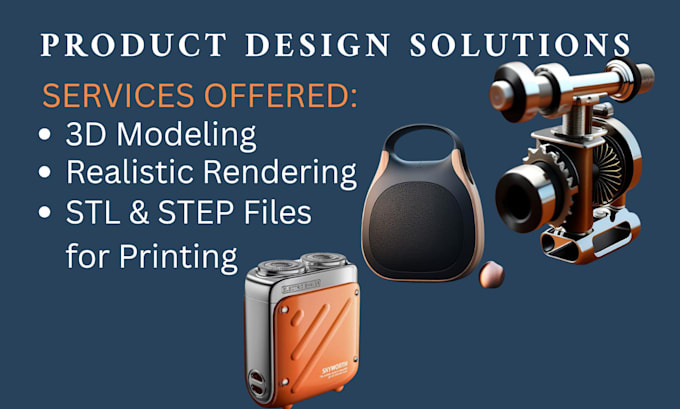 Do product design, 3d modeling and 3d cad in solidworks with renders by ...