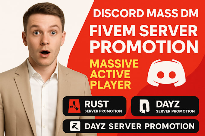 Fivem server promotion, rust, dayz discord server promotion,active ...
