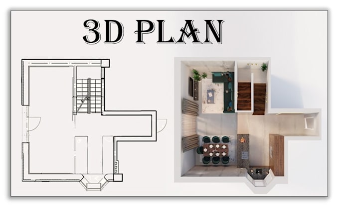 Create 3d plans apartments, houses, offices by Vit_lux3d | Fiverr
