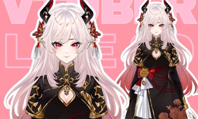 Design stunning vtuber model, emotes, logo, banner, 3d, live2d, vrchat ...