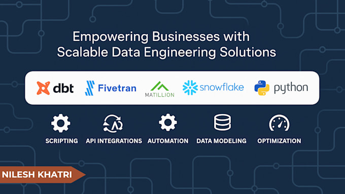 Build scalable etl pipelines with dbt, python, sql, aws, snowflake and redshift by Nileshkhatri9 ...