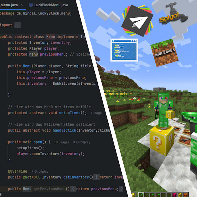 Minecraft plugins paper spigot erstellen by Giroil | Fiverr